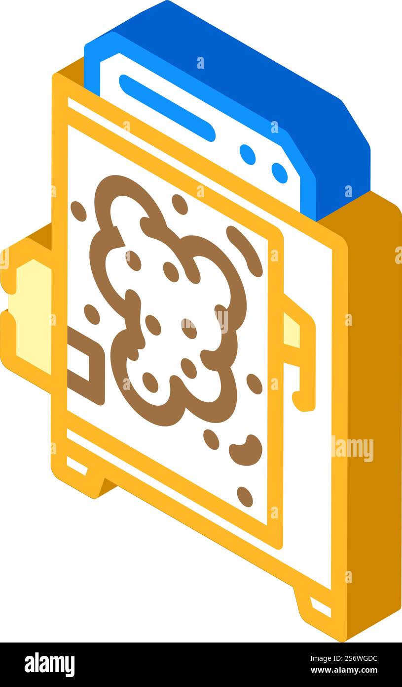 smoking chamber isometric icon vector. smoking chamber sign. isolated ...