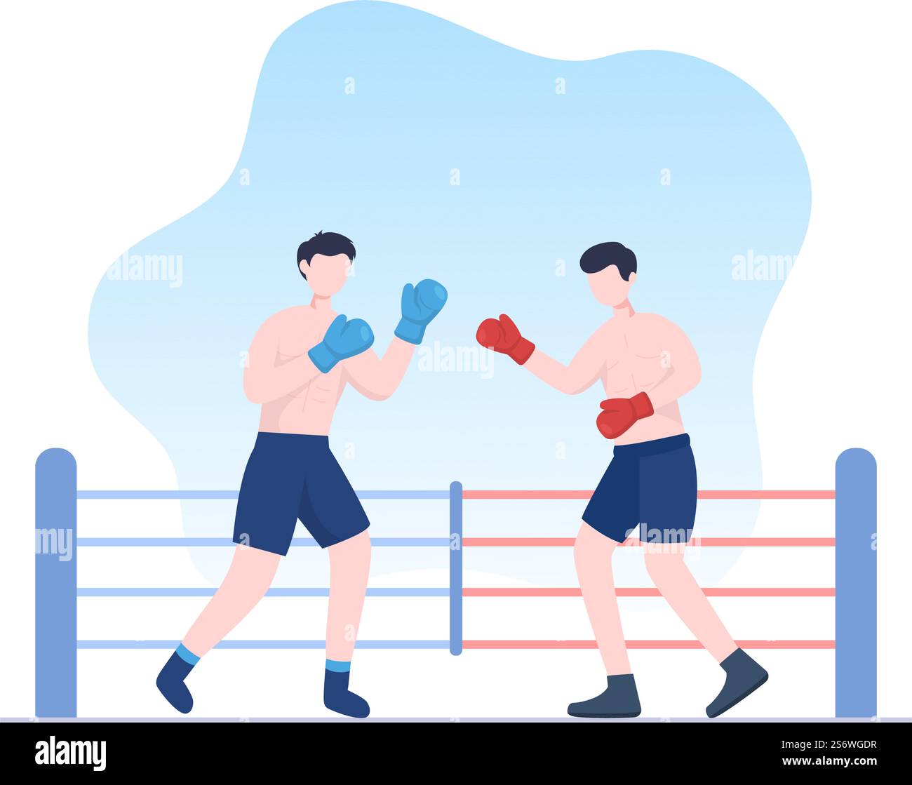 Professional Boxing Sport Wearing Boxer, Ring, Belt, Punch Bags, Red ...