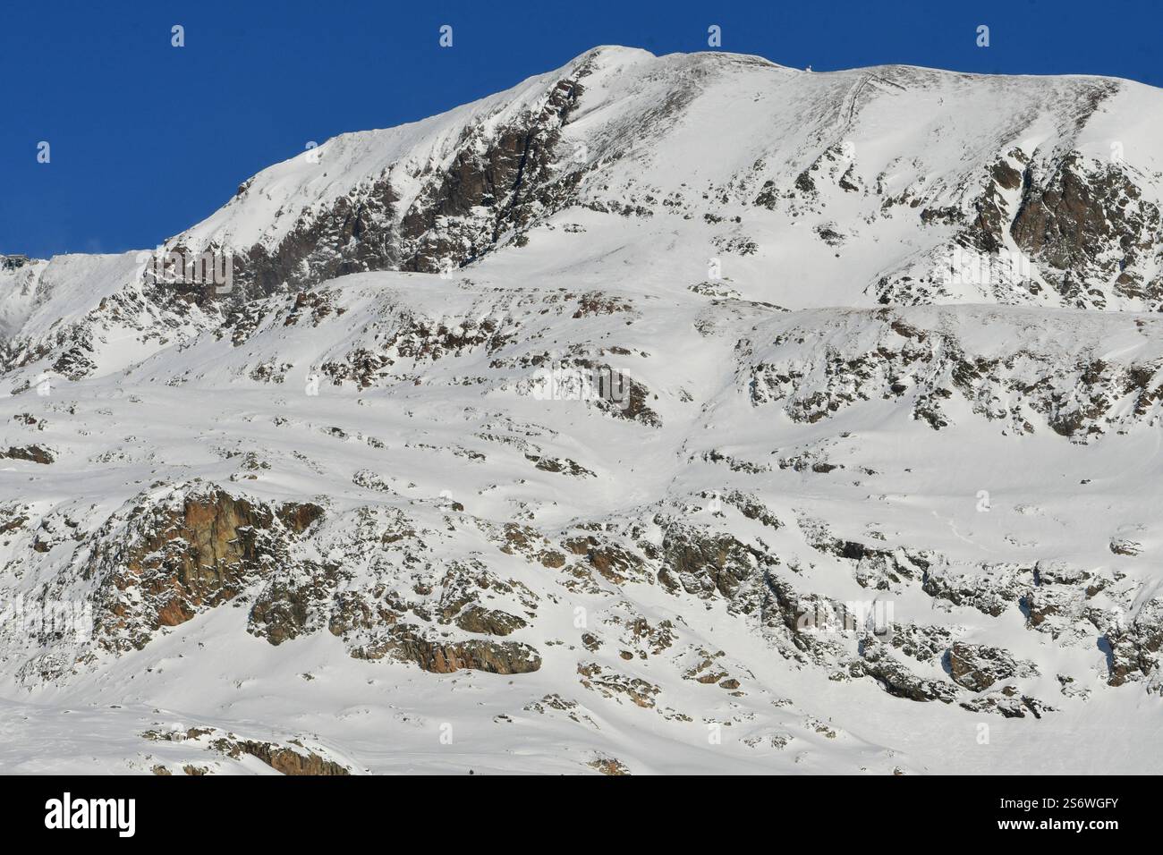 Alpe Huez, France. 13th Jan, 2025. Mountain in the Alpe d Huez ski ...