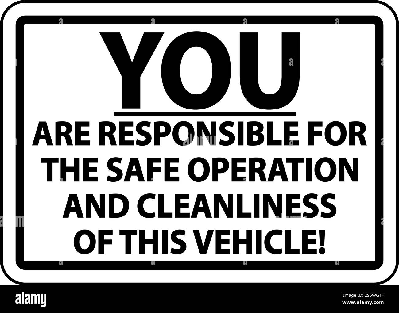 Responsible For Safe Operation Label Sign On White Background Stock ...