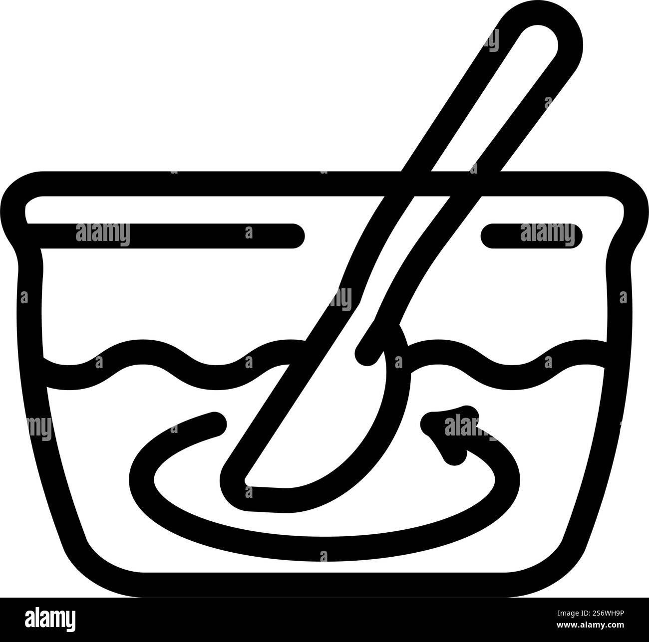 mixing ingredient of dumpling line icon vector. mixing ingredient of ...