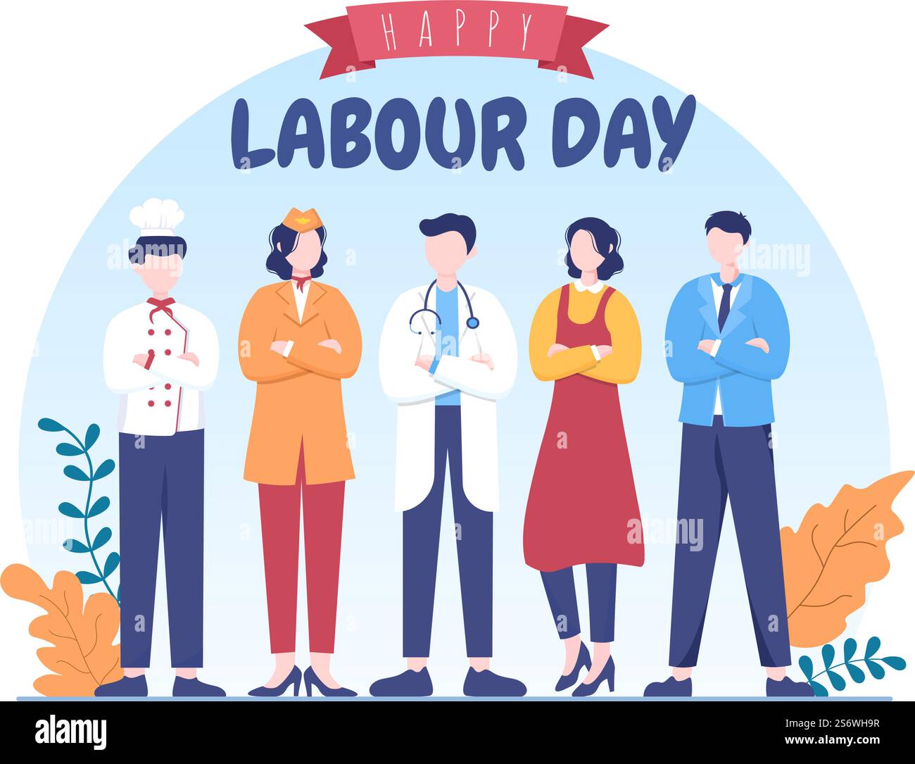 Happy Labor Day from People of Various Professions, Different ...