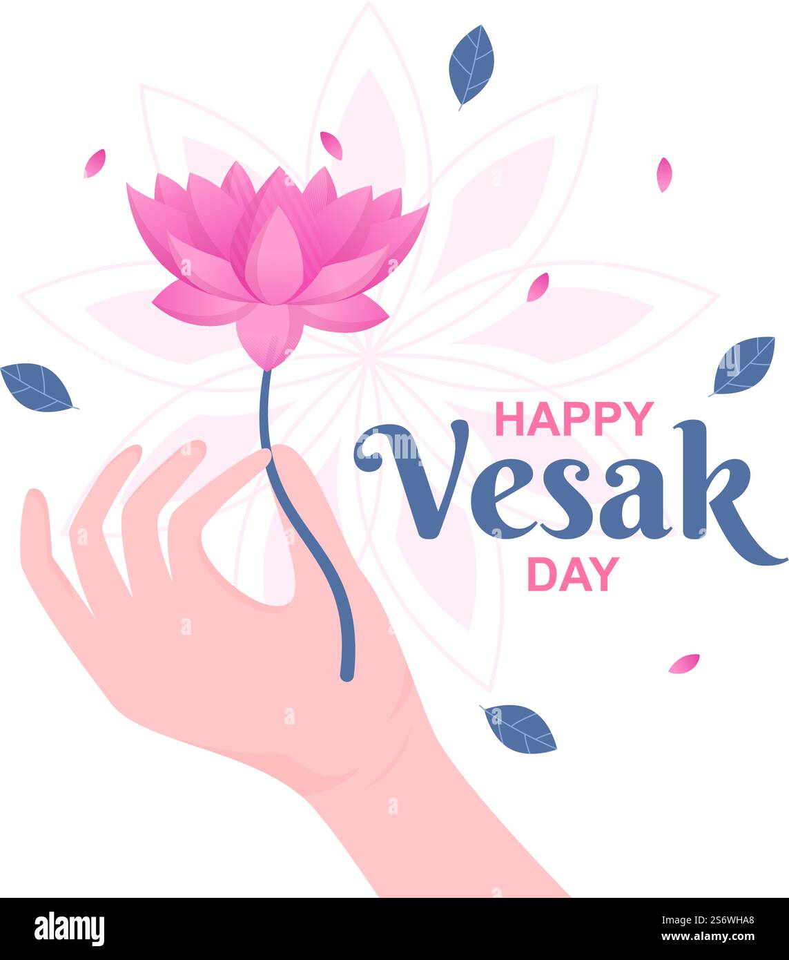 Vesak Day Celebration with Temple Silhouette, Lantern or Lotus Flower ...