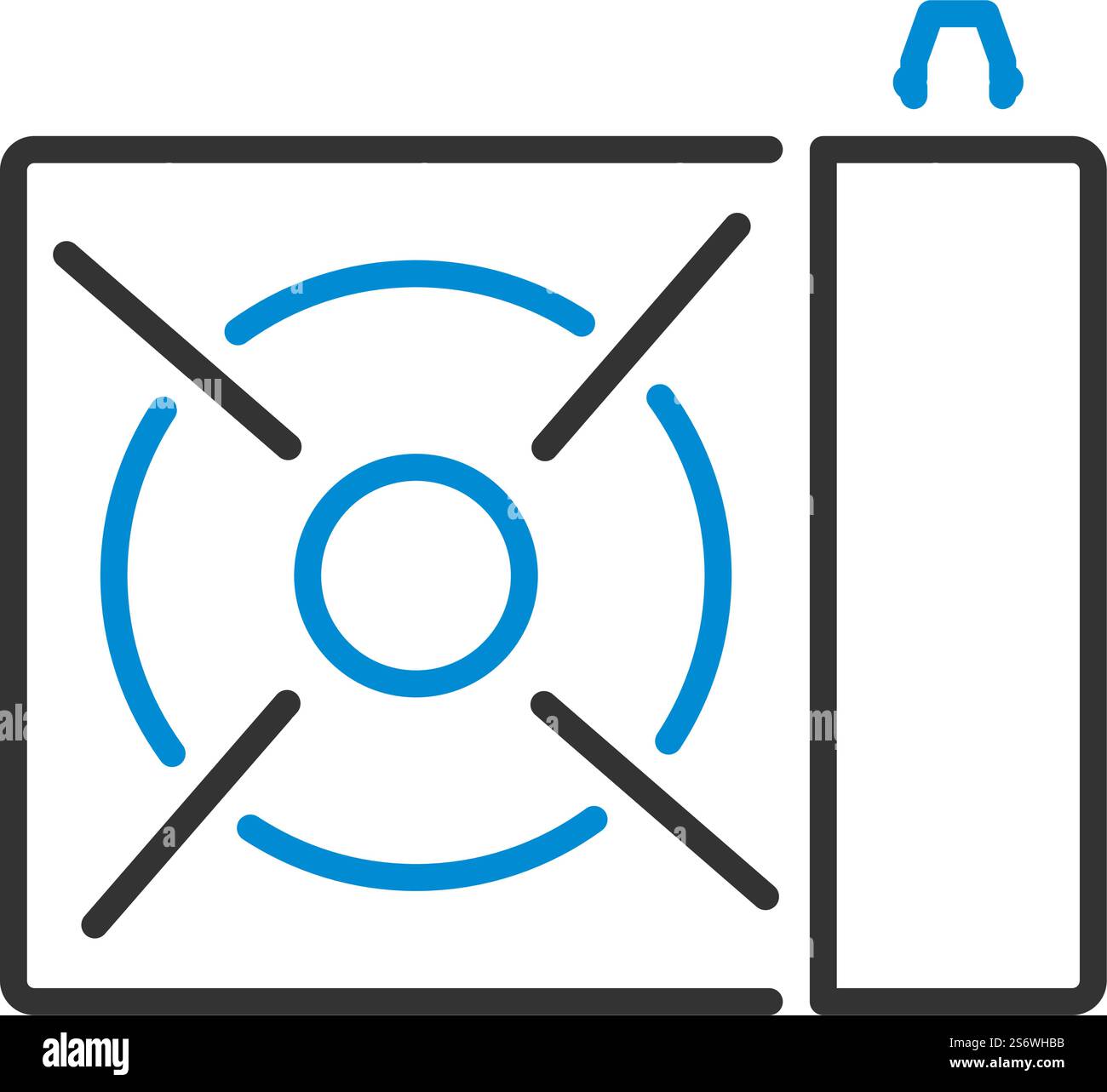 Icon Of Camping Gas Burner Stove. Editable Bold Outline With Color Fill ...