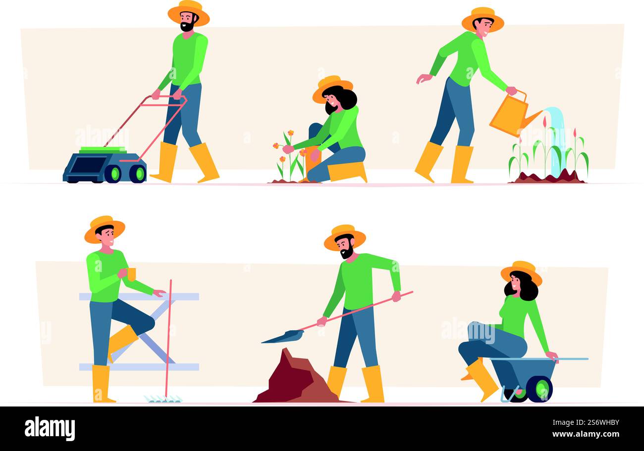 Rural india workers Stock Vector Images - Alamy