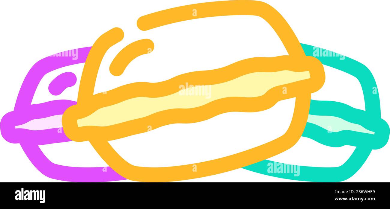 colorful dumplings color icon vector. colorful dumplings sign. isolated ...