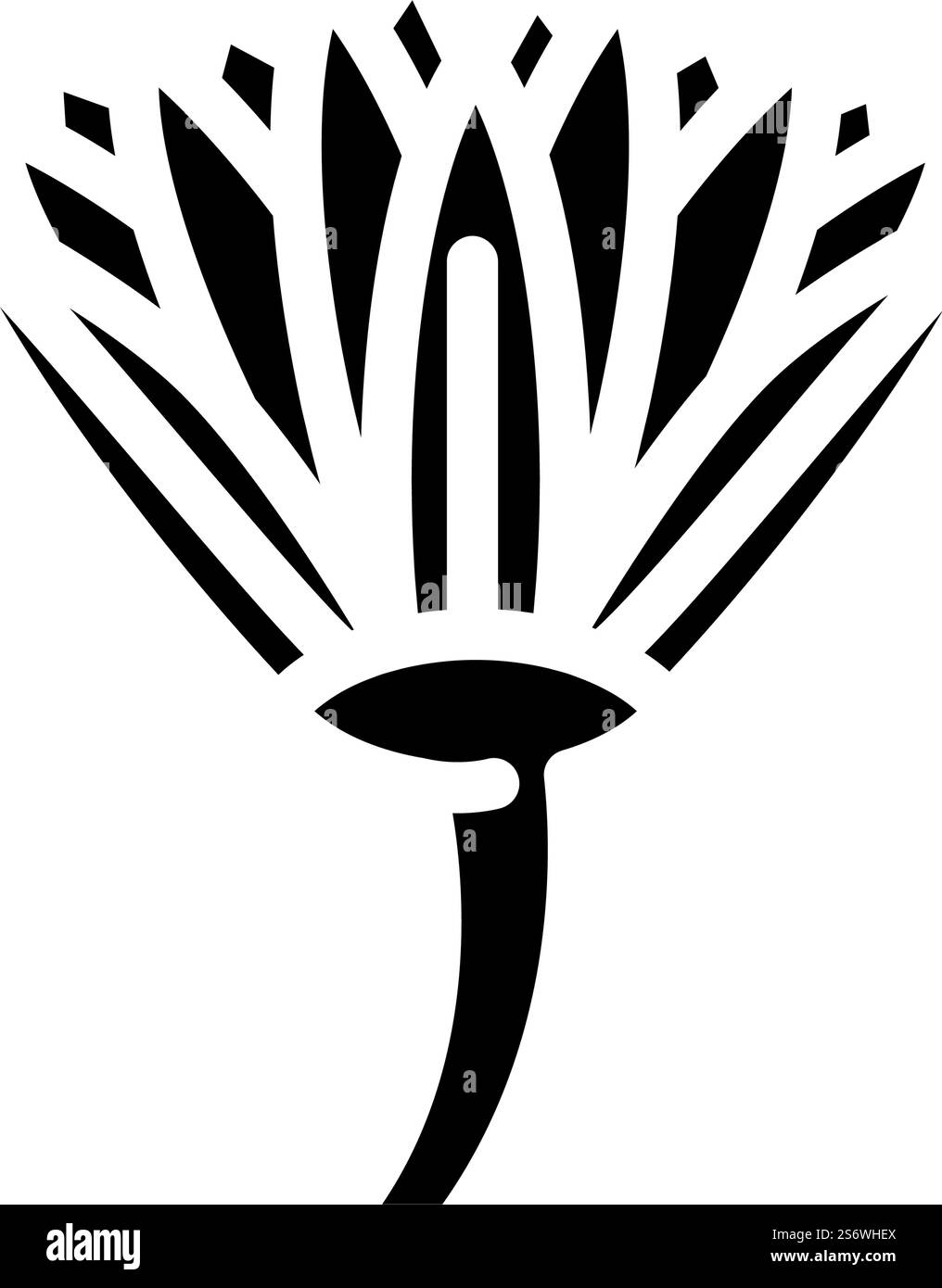 lotus flower glyph icon vector. lotus flower sign. isolated contour ...