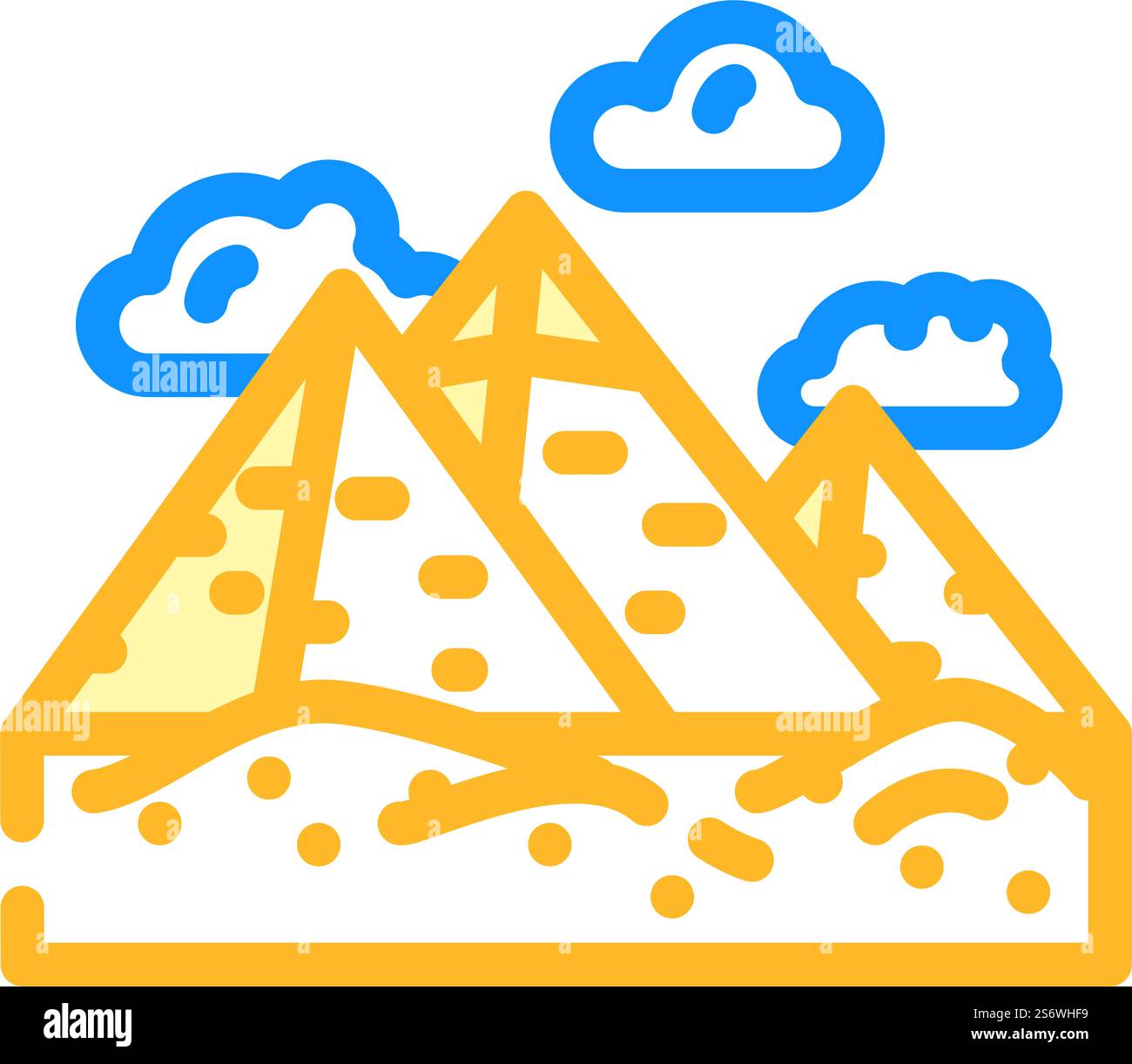 pyramid construction color icon vector. pyramid construction sign ...