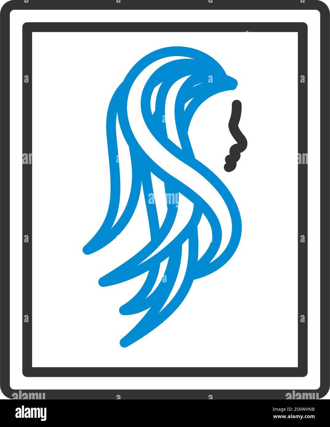 Portrait Art Icon. Editable Bold Outline With Color Fill Design. Vector ...