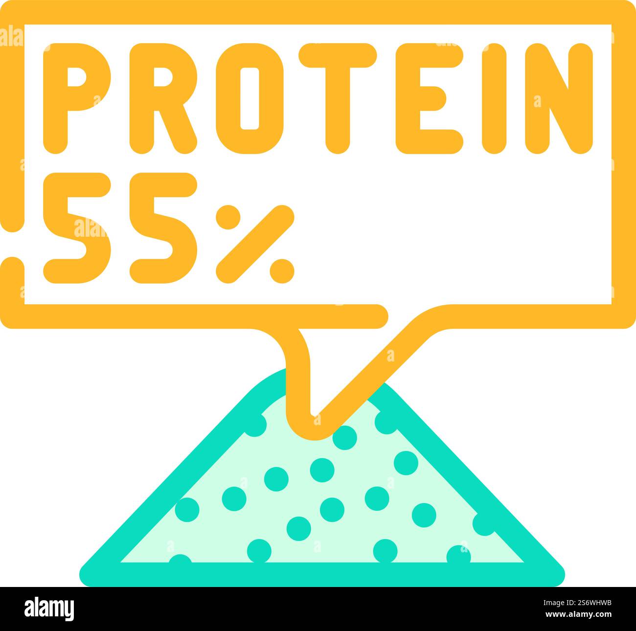 protein in spirulina color icon vector. protein in spirulina sign ...