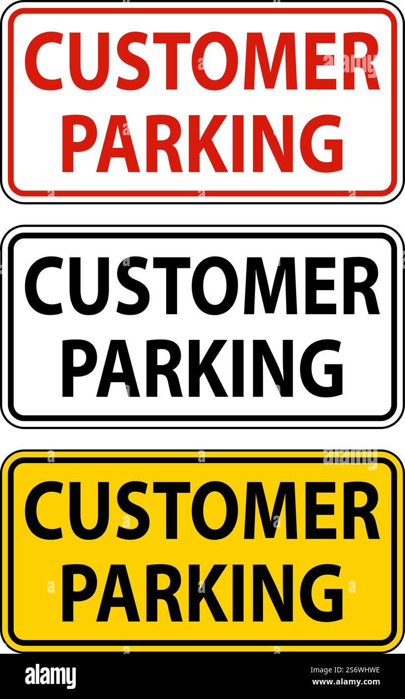 Customer Parking Sign On White Background Stock Vector Image & Art - Alamy