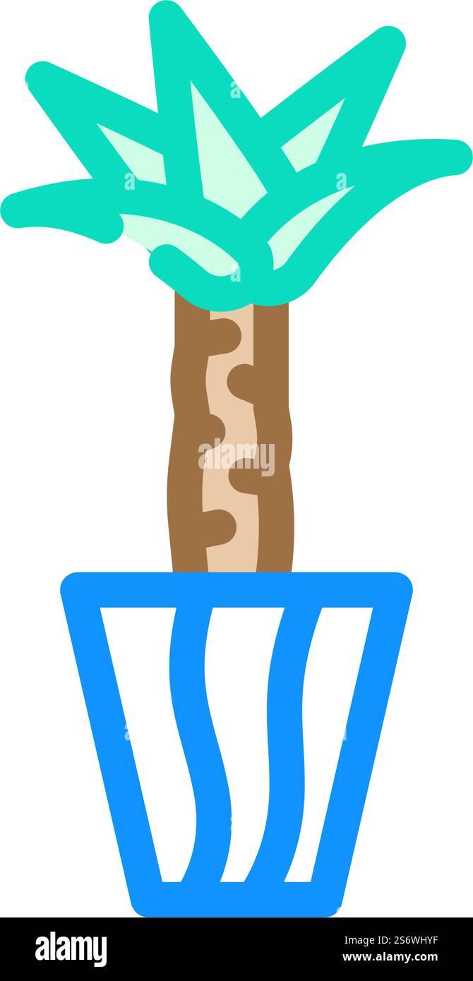 yucca-elephantipes color icon vector. yucca-elephantipes sign. isolated ...