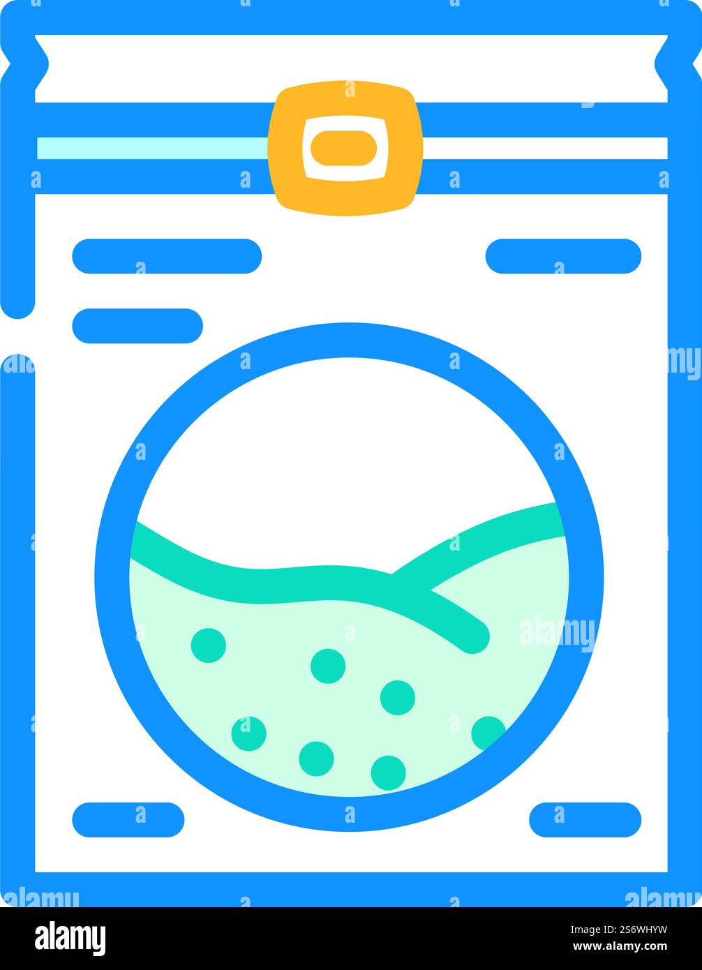 algae bag color icon vector. algae bag sign. isolated symbol ...