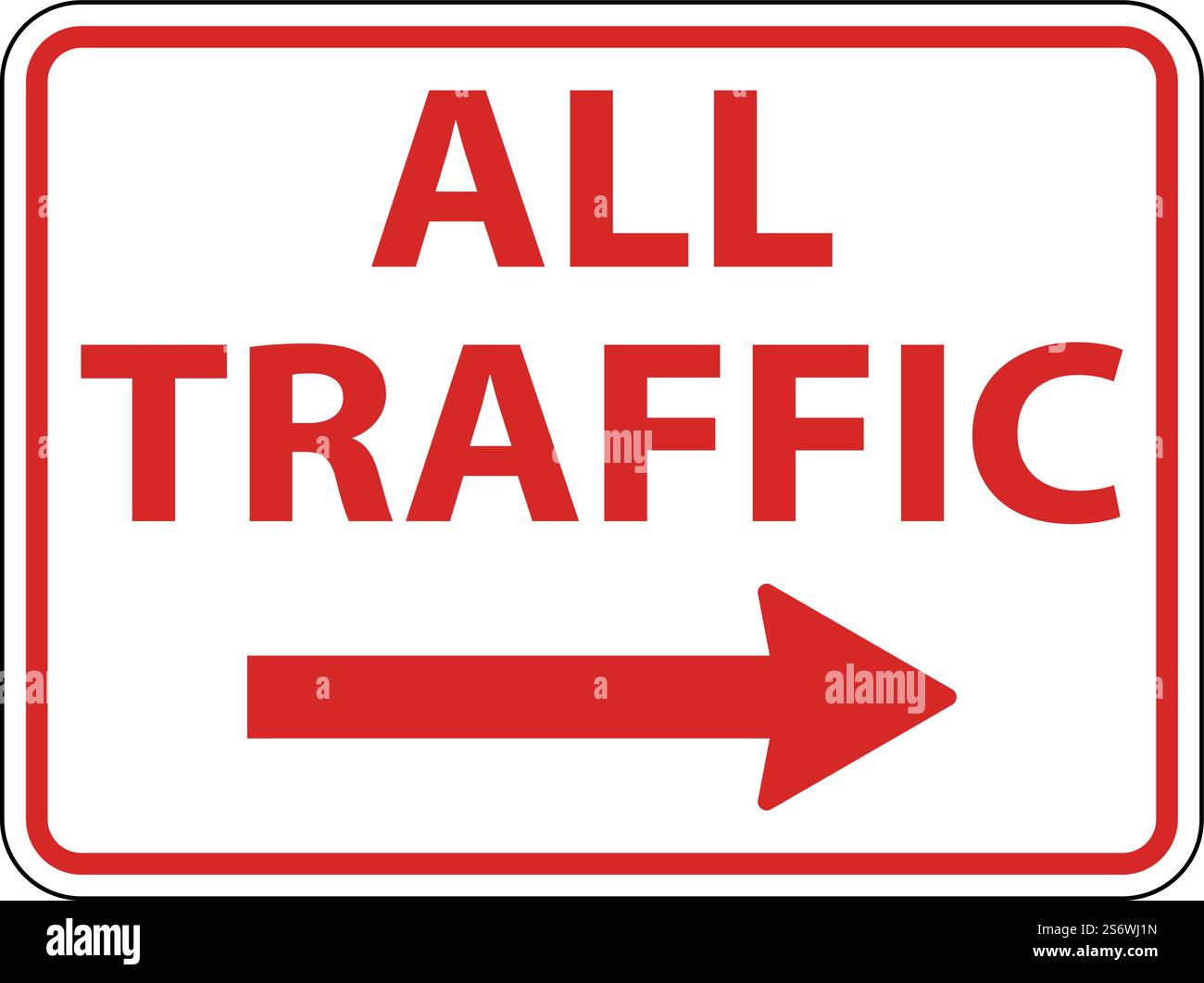All Traffic Right Arrow Sign On White Background Stock Vector Image ...