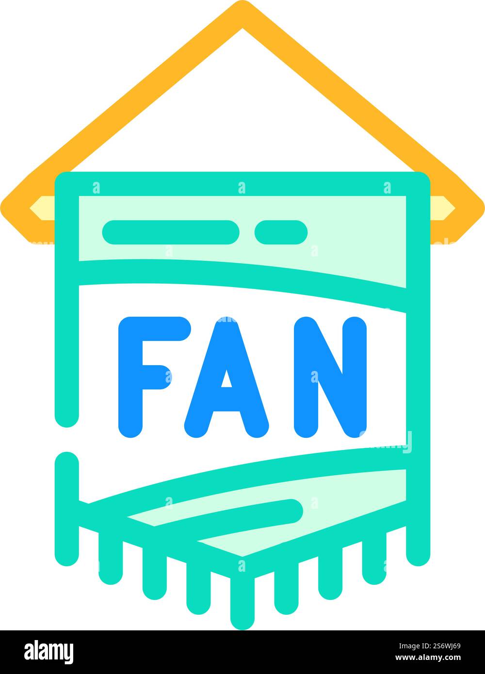 pennant fan color icon vector. pennant fan sign. isolated symbol ...