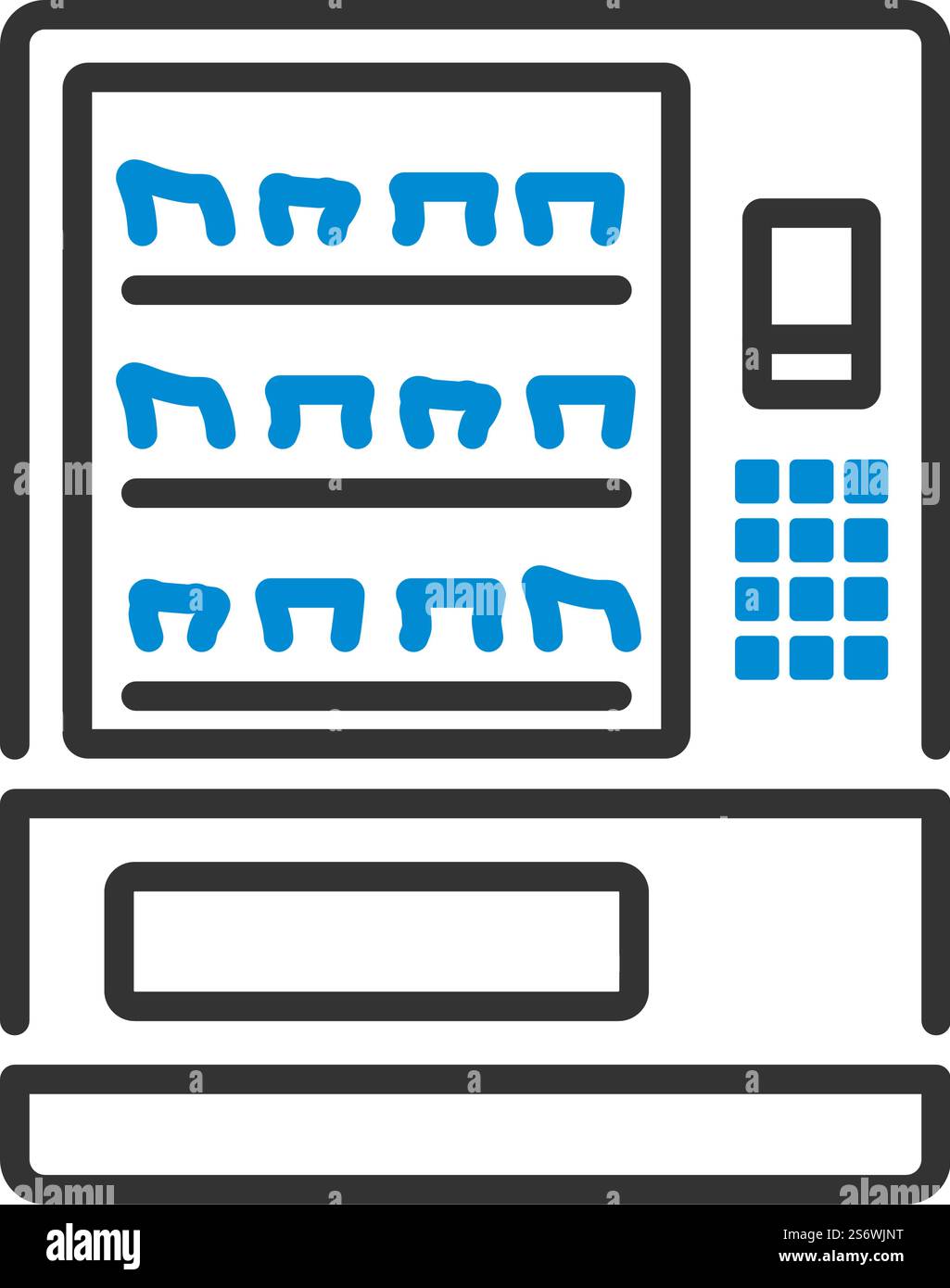 Icon Of Food Selling Machine. Editable Bold Outline With Color Fill ...