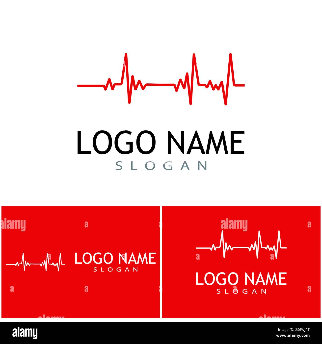 Pulse line ilustration vector template Stock Vector Image & Art - Alamy