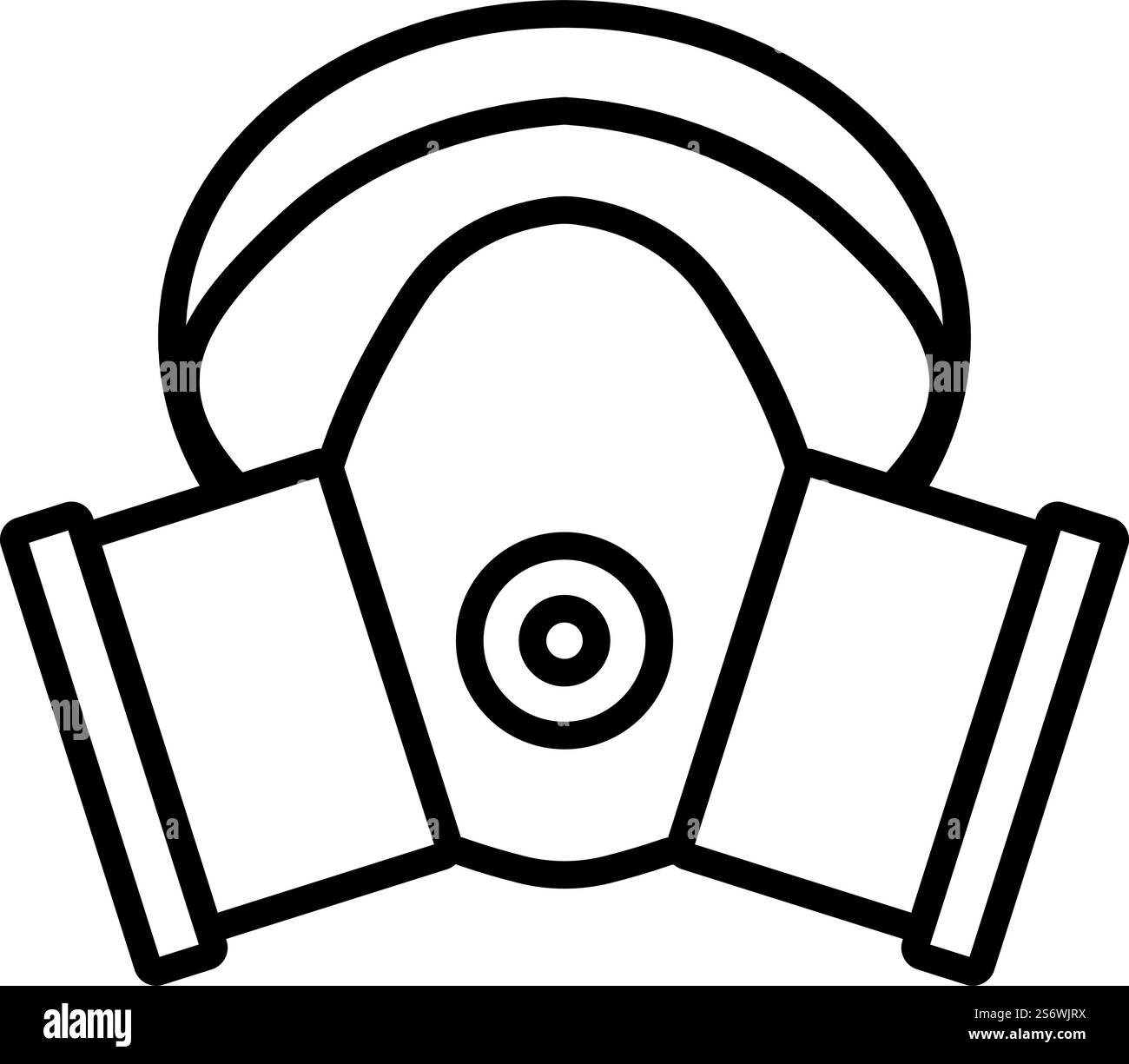 Dust Protection Mask Icon. Bold outline design with editable stroke ...