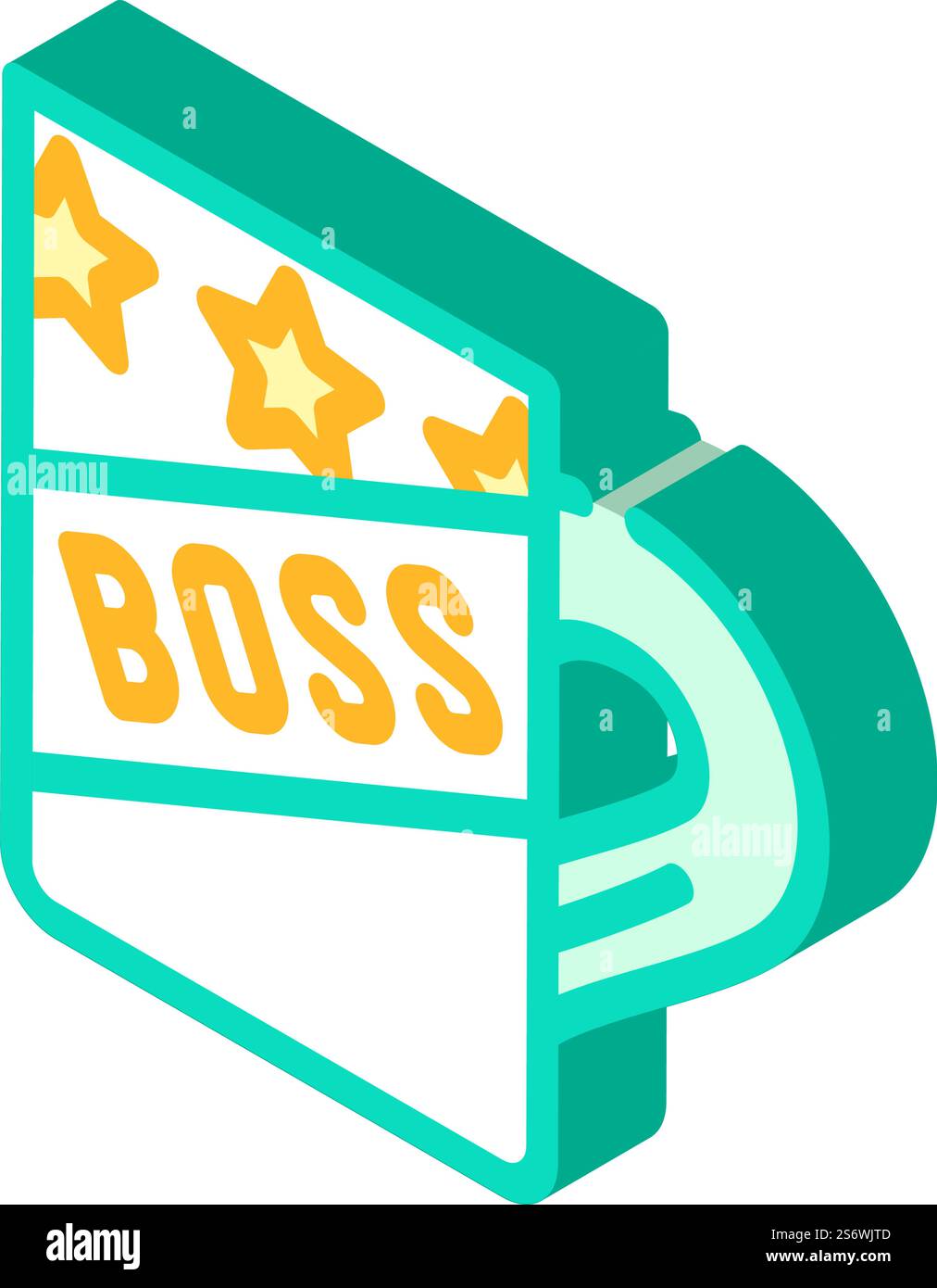 mug boss isometric icon vector. mug boss sign. isolated symbol ...