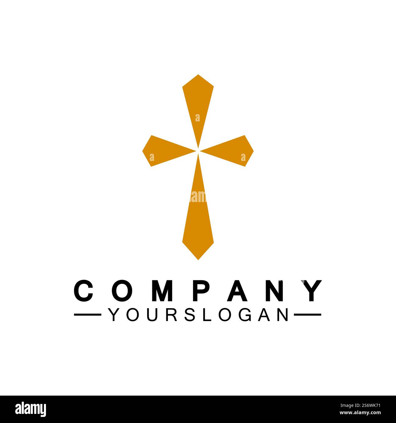 Church logo.Illustration of modern, clean church cross sign for a ...