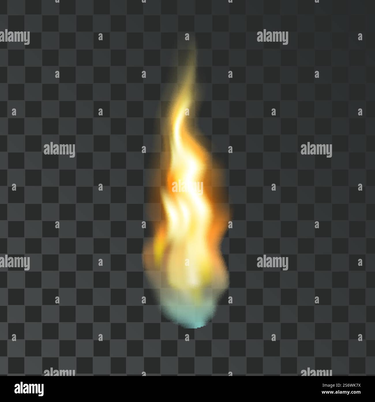 Fire Burning Ignition Torch Or Matchstick Vector. Danger Fire Burn ...