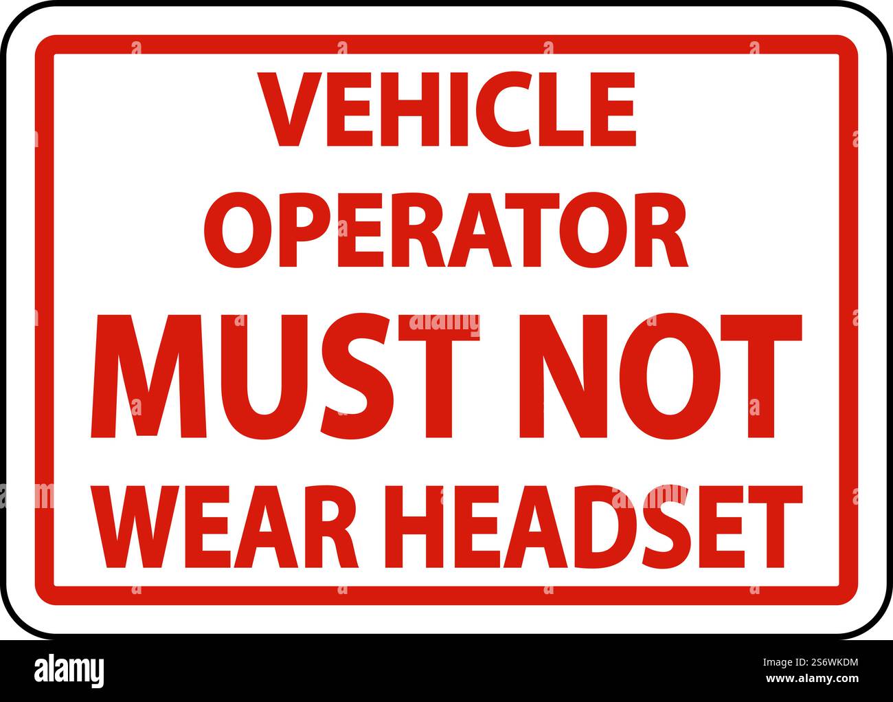 Must Not Wear Headset Label Sign On White Background Stock Vector Image ...