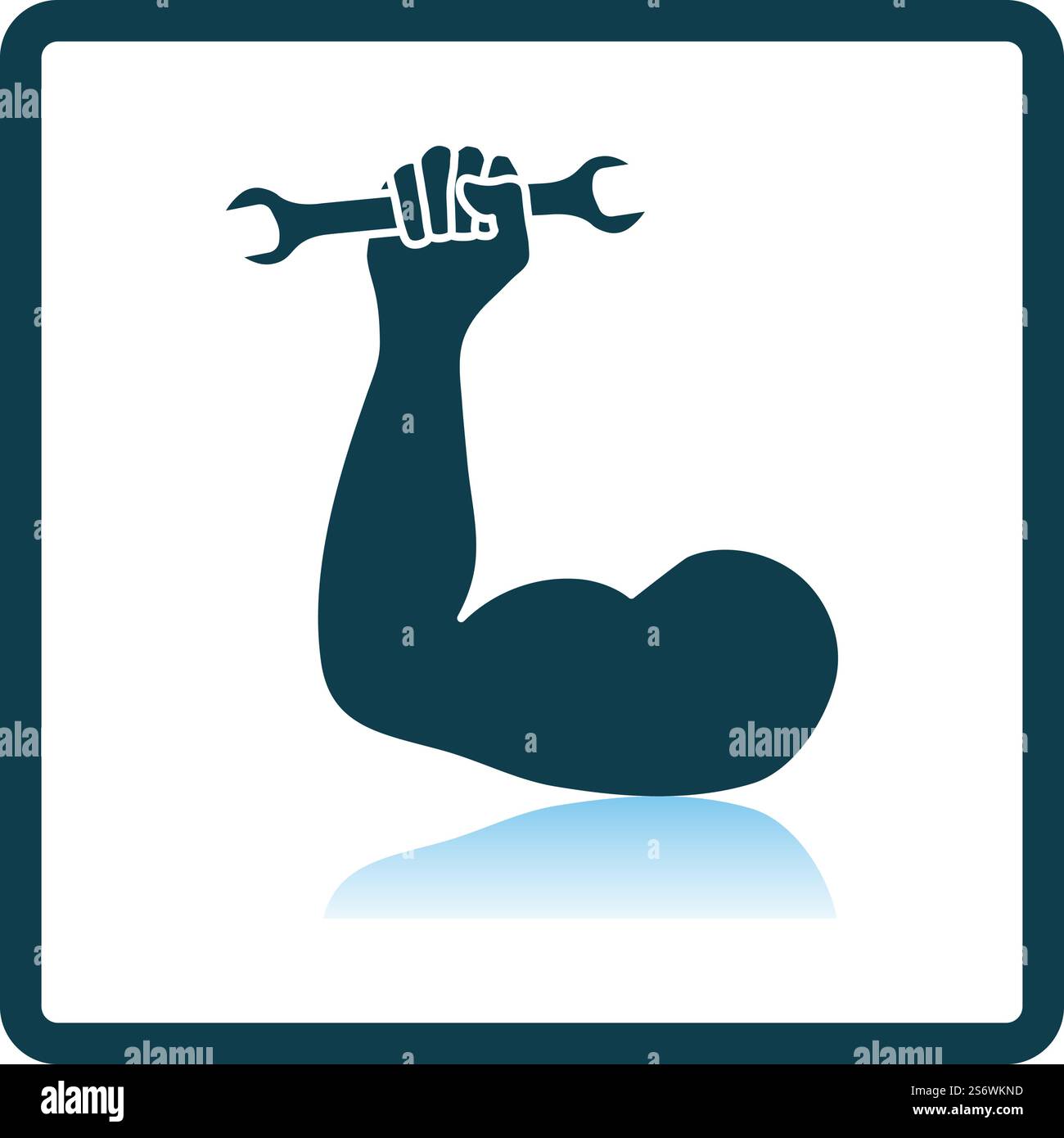 Labor Day Icon. Square Shadow Reflection Design. Vector Illustration ...