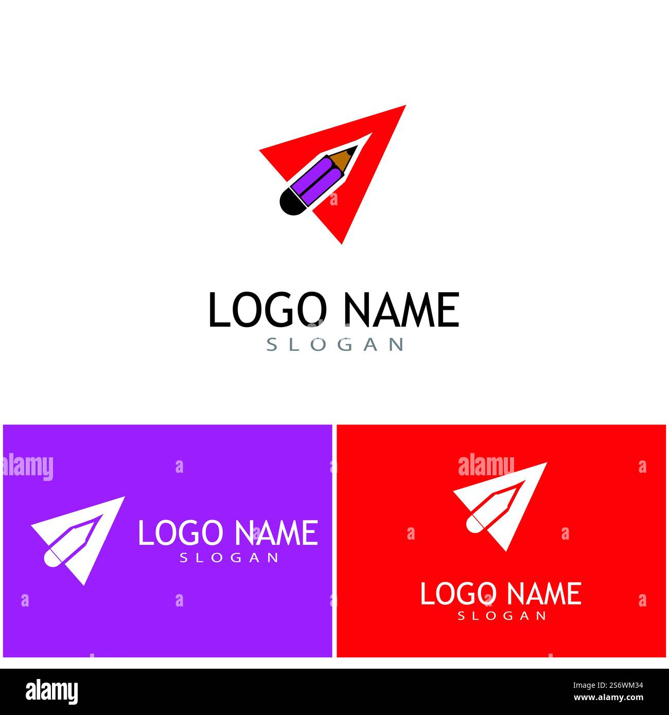 Pencil Logo Template vector symbol design Stock Vector Image & Art - Alamy