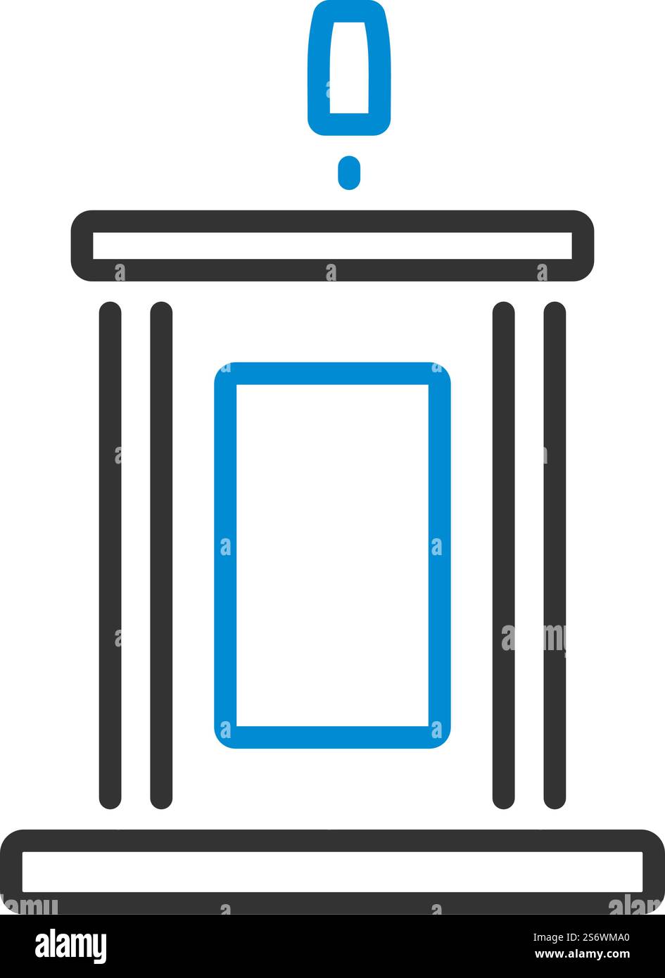 Witness Stand Icon. Editable Bold Outline With Color Fill Design ...