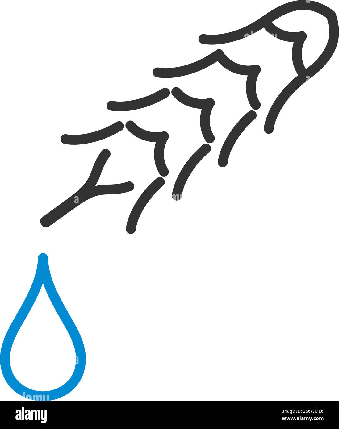 Wheat With Drop Icon. Editable Bold Outline With Color Fill Design ...