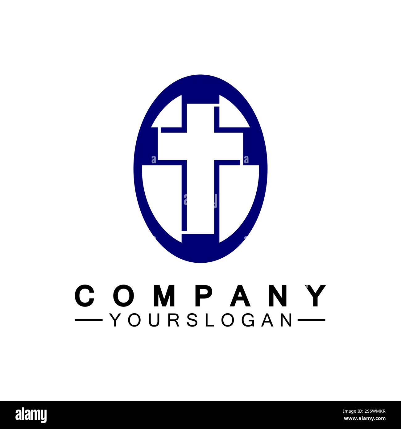 Church logo.Illustration of modern, clean church cross sign for a ...