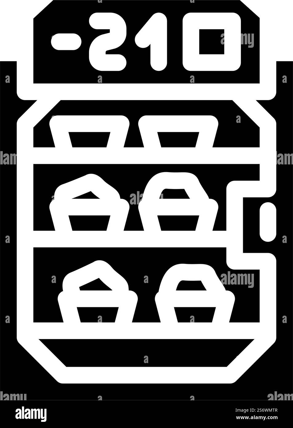 freezer factory equipment glyph icon vector. freezer factory equipment ...