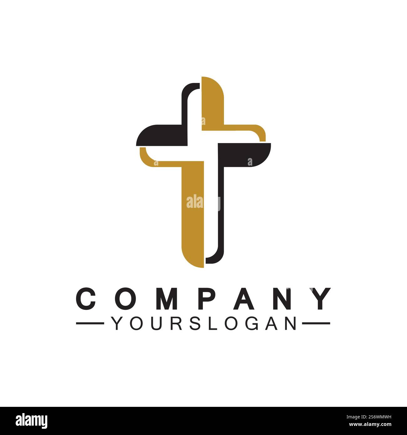 Church logo.Illustration of modern, clean church cross sign for a ...