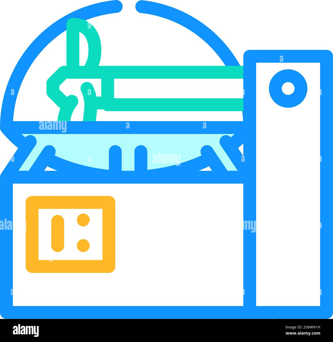 high speed cutter color icon vector. high speed cutter sign. isolated ...