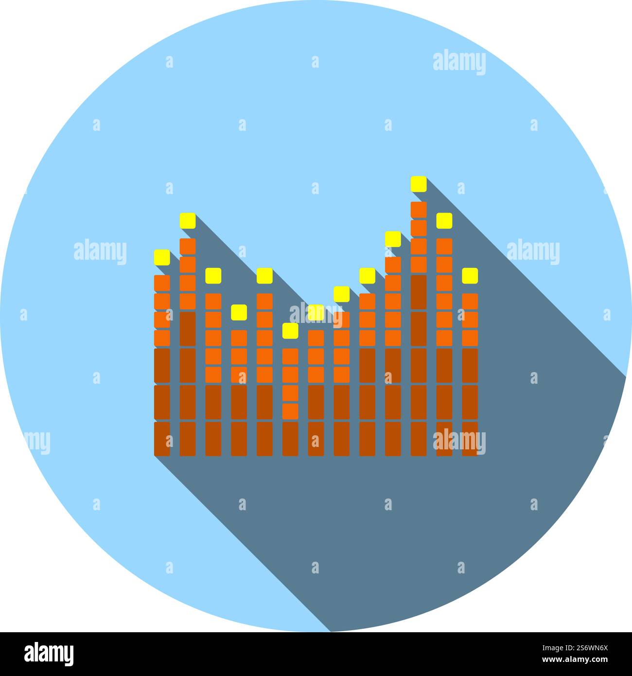 Graphic Equalizer Icon. Editable Bold Outline With Color Fill Design. Vector Illustration Stock ...