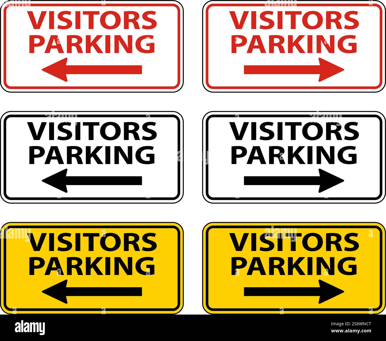 Visitors Parking Right Arrow Left Arrow Sign On White Background Stock Vector Image & Art - Alamy