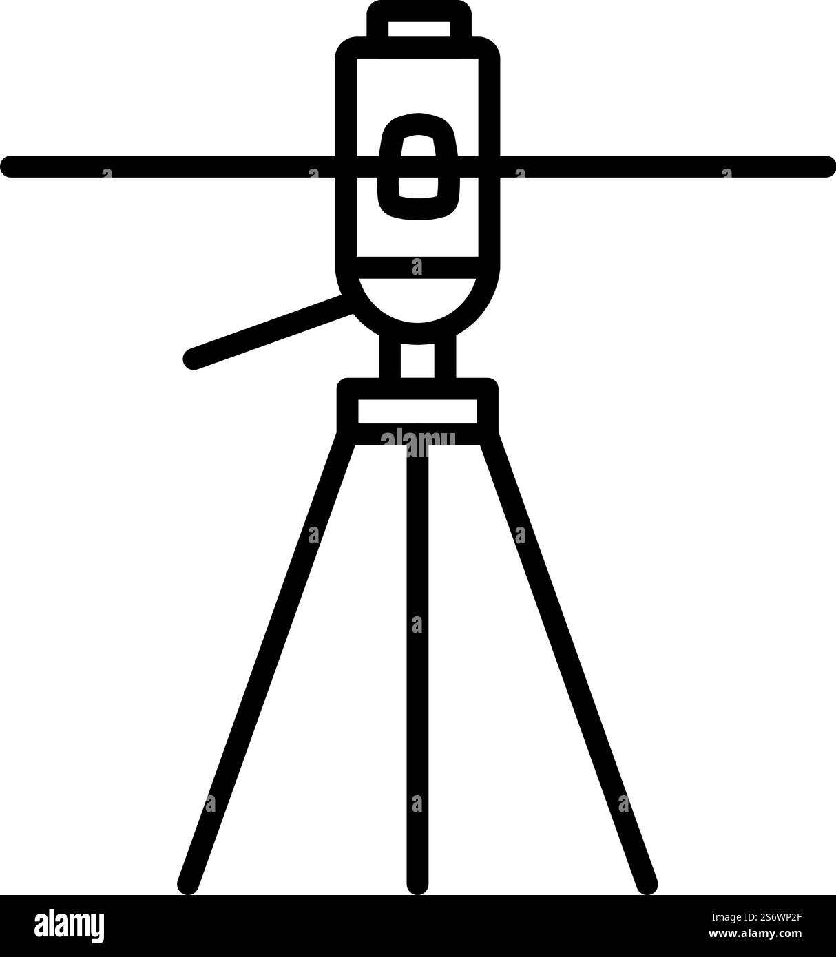 Laser Level Tool Icon. Bold outline design with editable stroke width ...