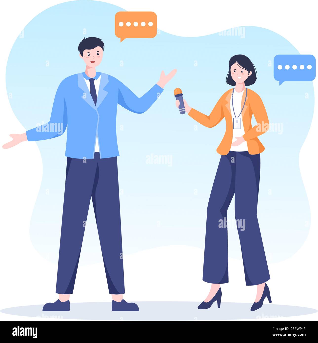 Journalism or Social Broadcasting with Equipment, News, Microphones ...