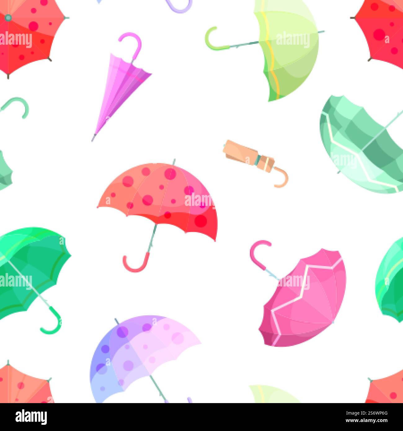 Umbrella pattern. Colorful umbrellas, autumn accessories background ...