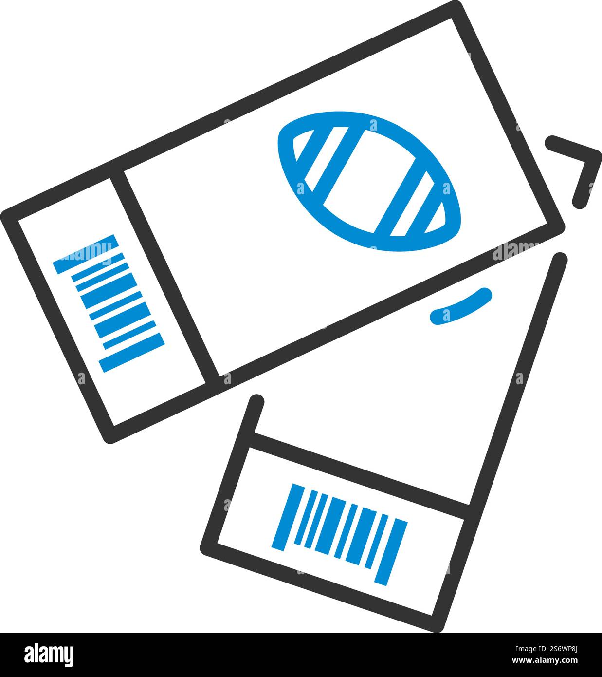 American Football Tickets Icon. Editable Bold Outline With Color Fill ...
