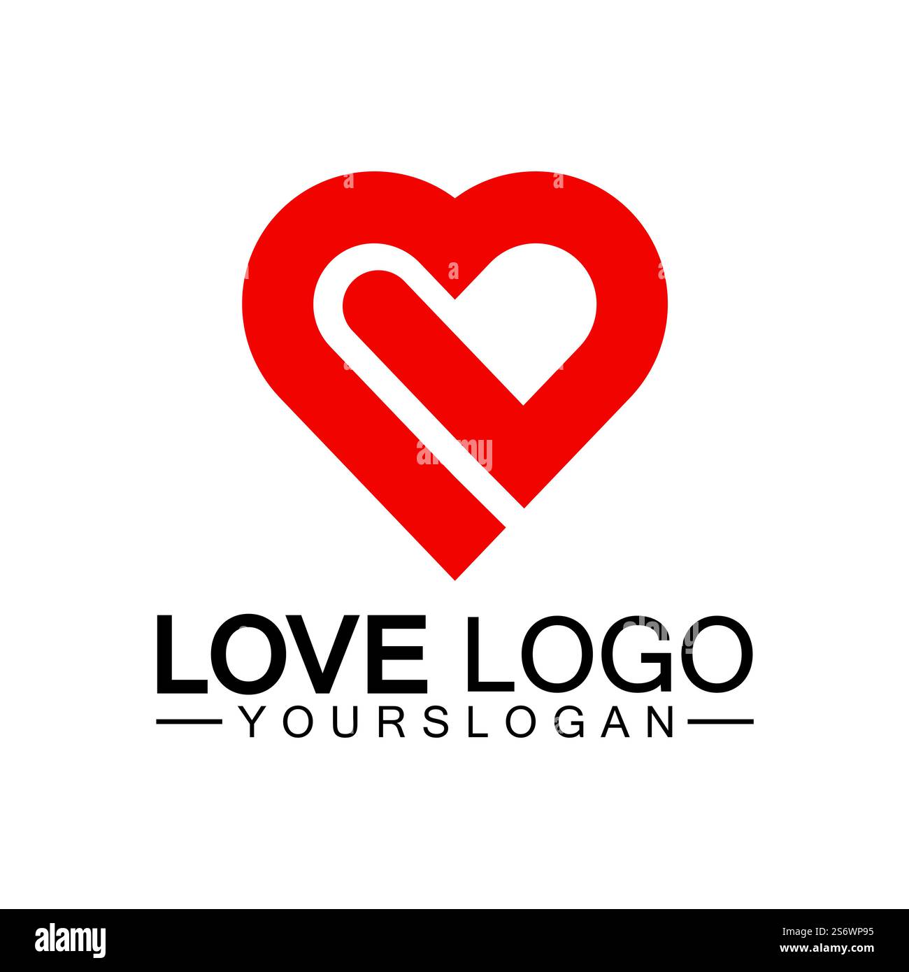 Love logo design vector,geometric hearth logo vector, linear love ...