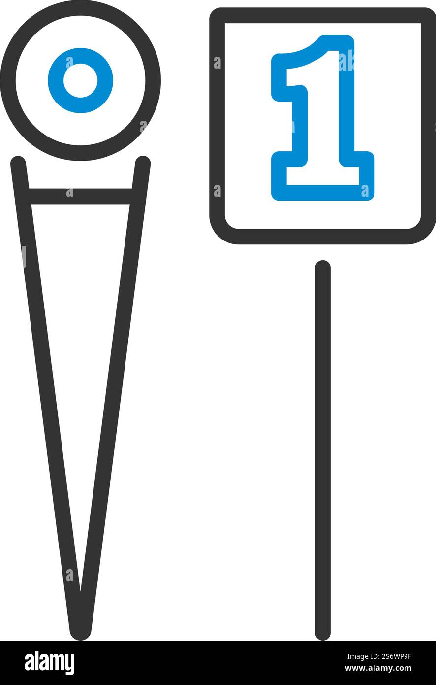 American Football Sideline Markers Icon. Editable Bold Outline With ...