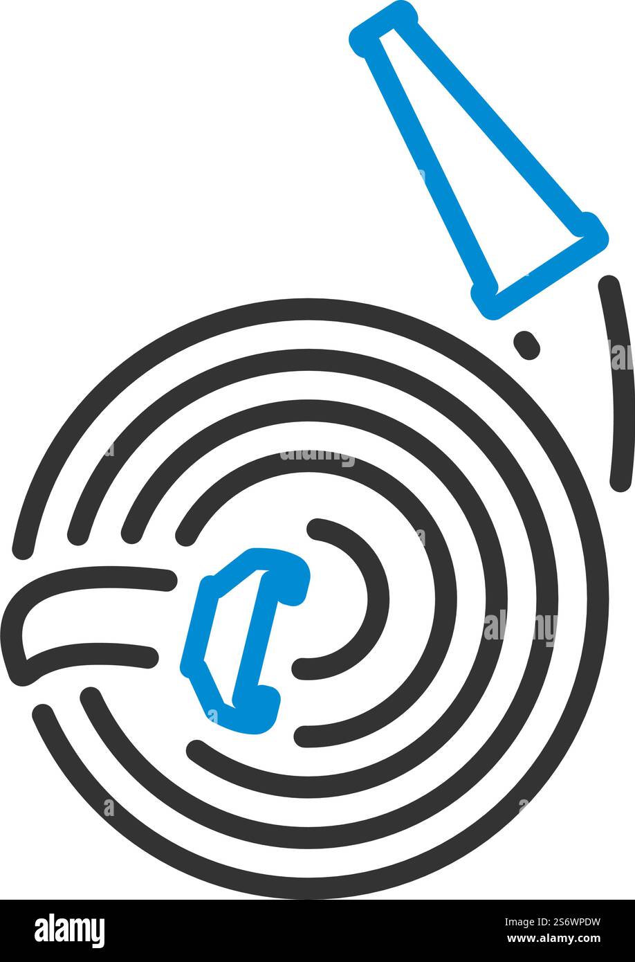 Fire Hose Icon. Editable Bold Outline With Color Fill Design. Vector ...