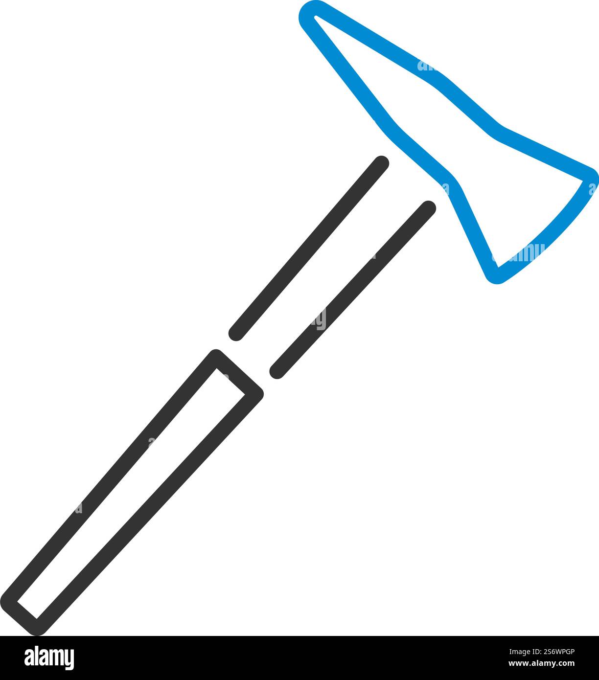 Fire Axe Icon. Editable Bold Outline With Color Fill Design. Vector ...