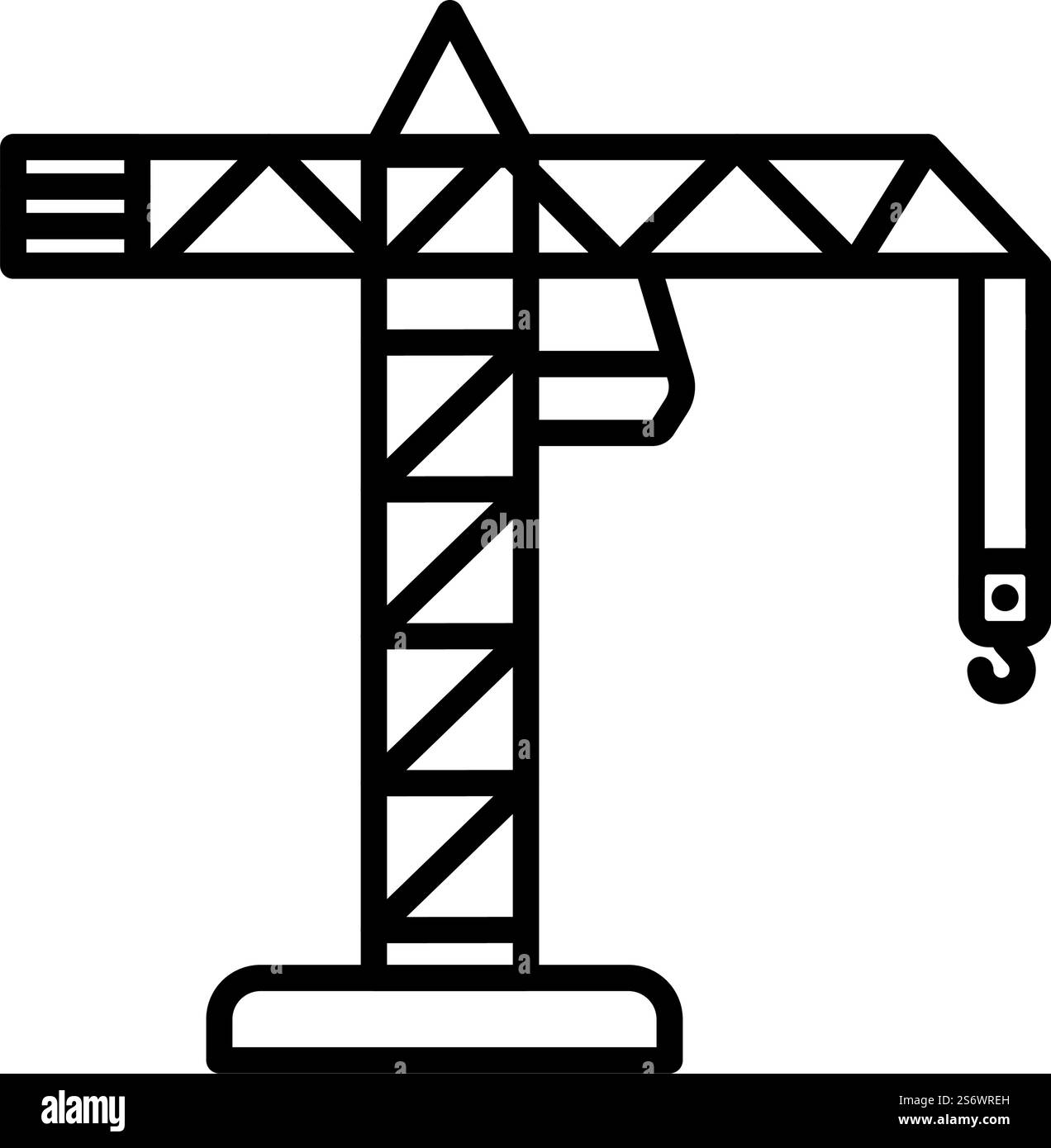 Icon Of Crane. Bold outline design with editable stroke width. Vector ...