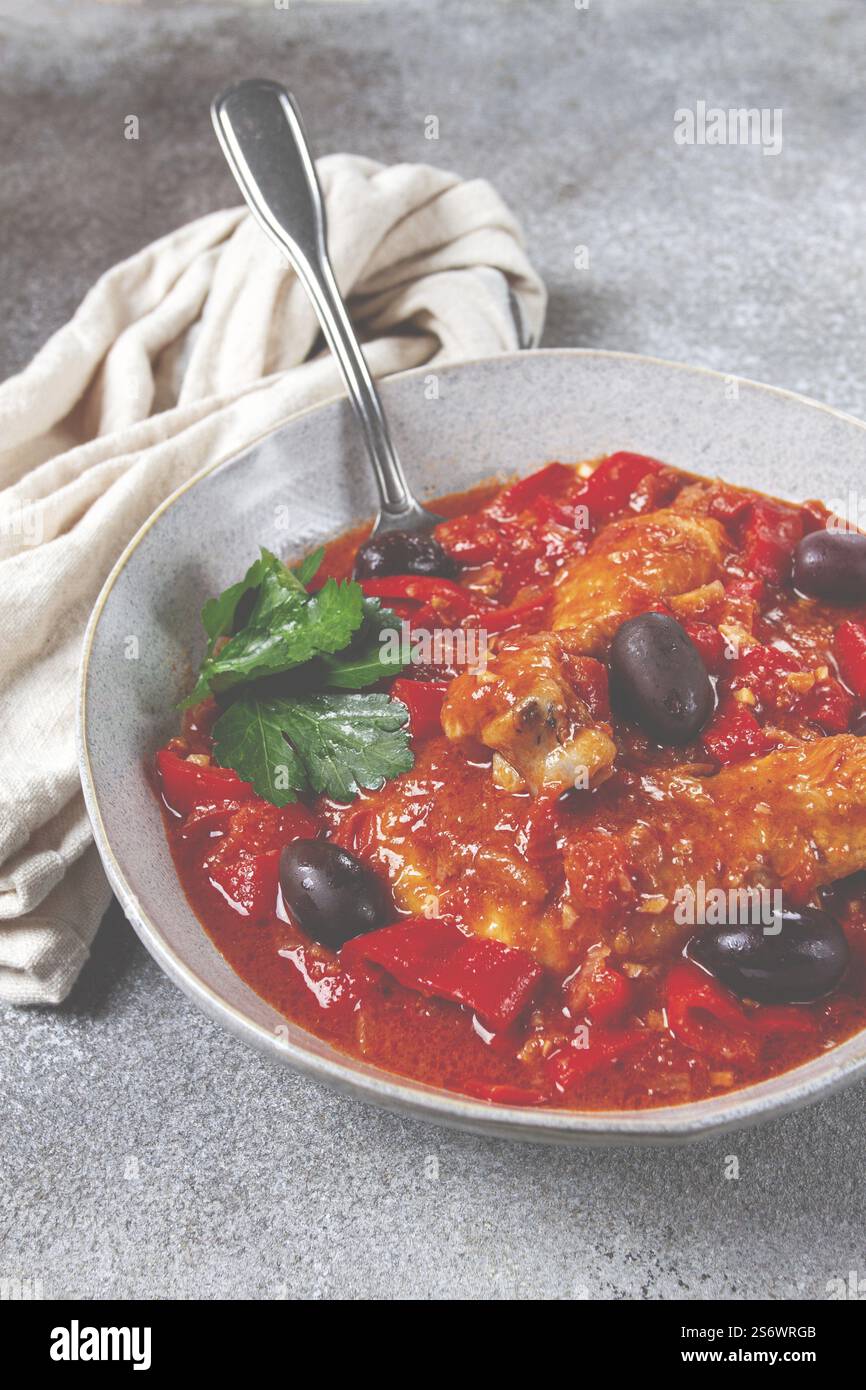 Pollo alla romana, Roman chicken, homemade, no people Stock Photo - Alamy