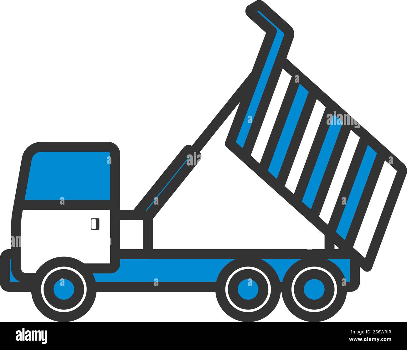 Icon Of Tipper. Editable Bold Outline With Color Fill Design. Vector ...