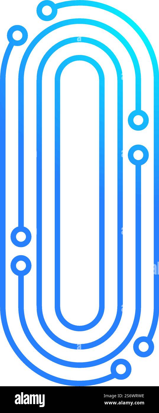 I initial letter Circuit technology illustration logo vector template ...