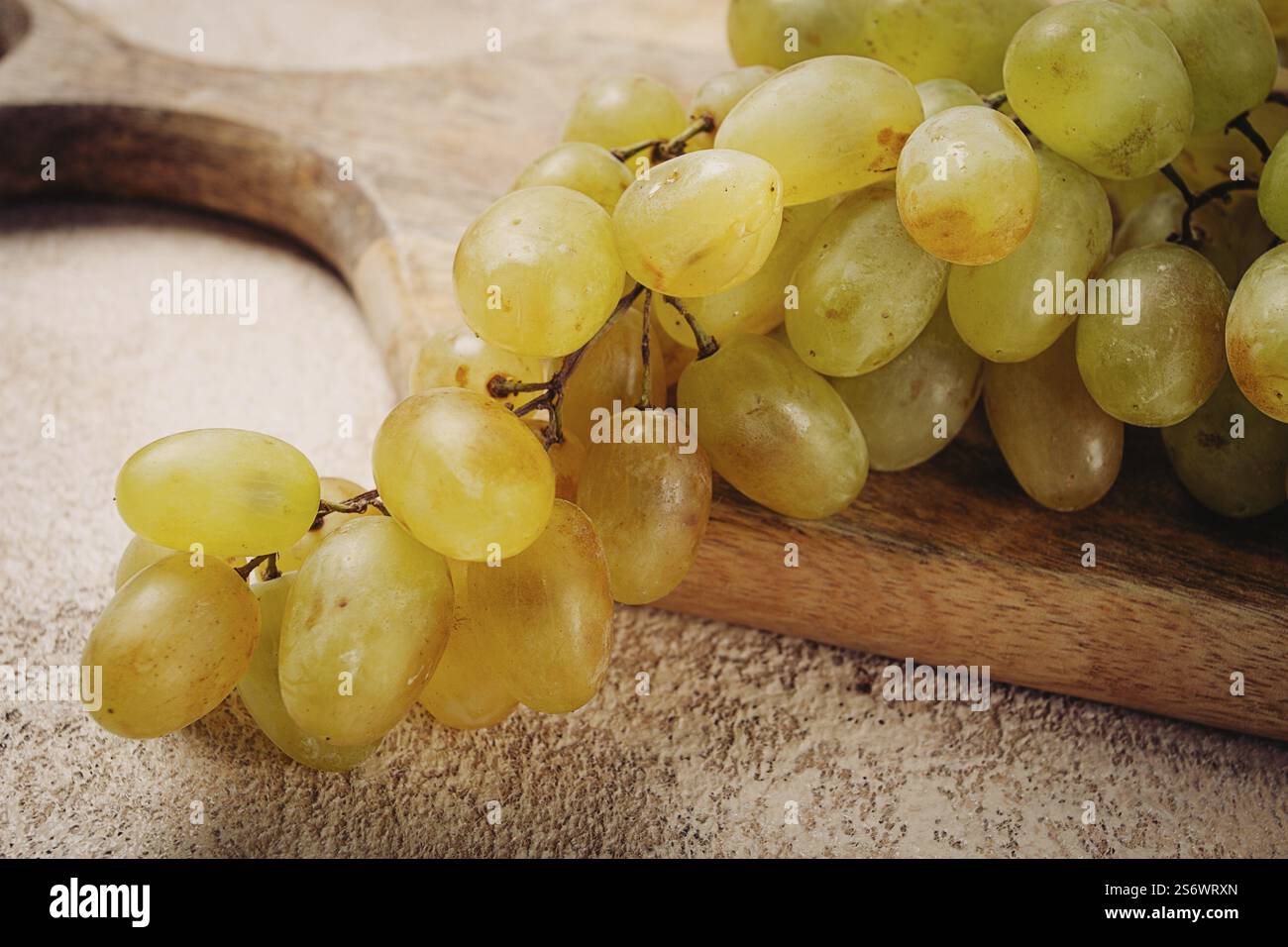 A branch of white grapes, wine grapes, Georgian grape variety ...