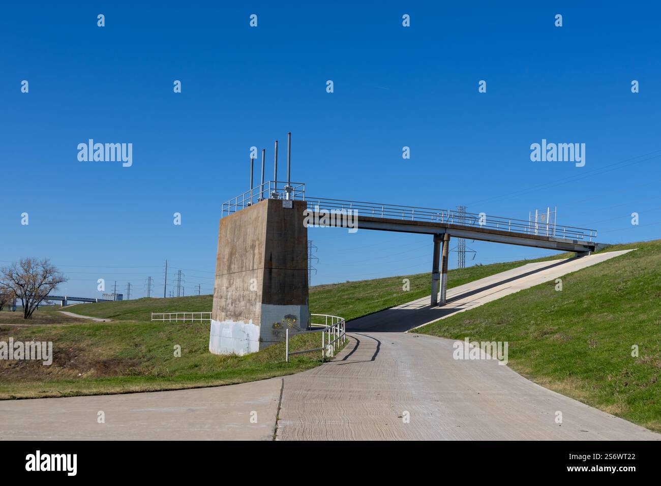 Turtle creek pressure sewer structure in Dallas Texas with blue sky ...